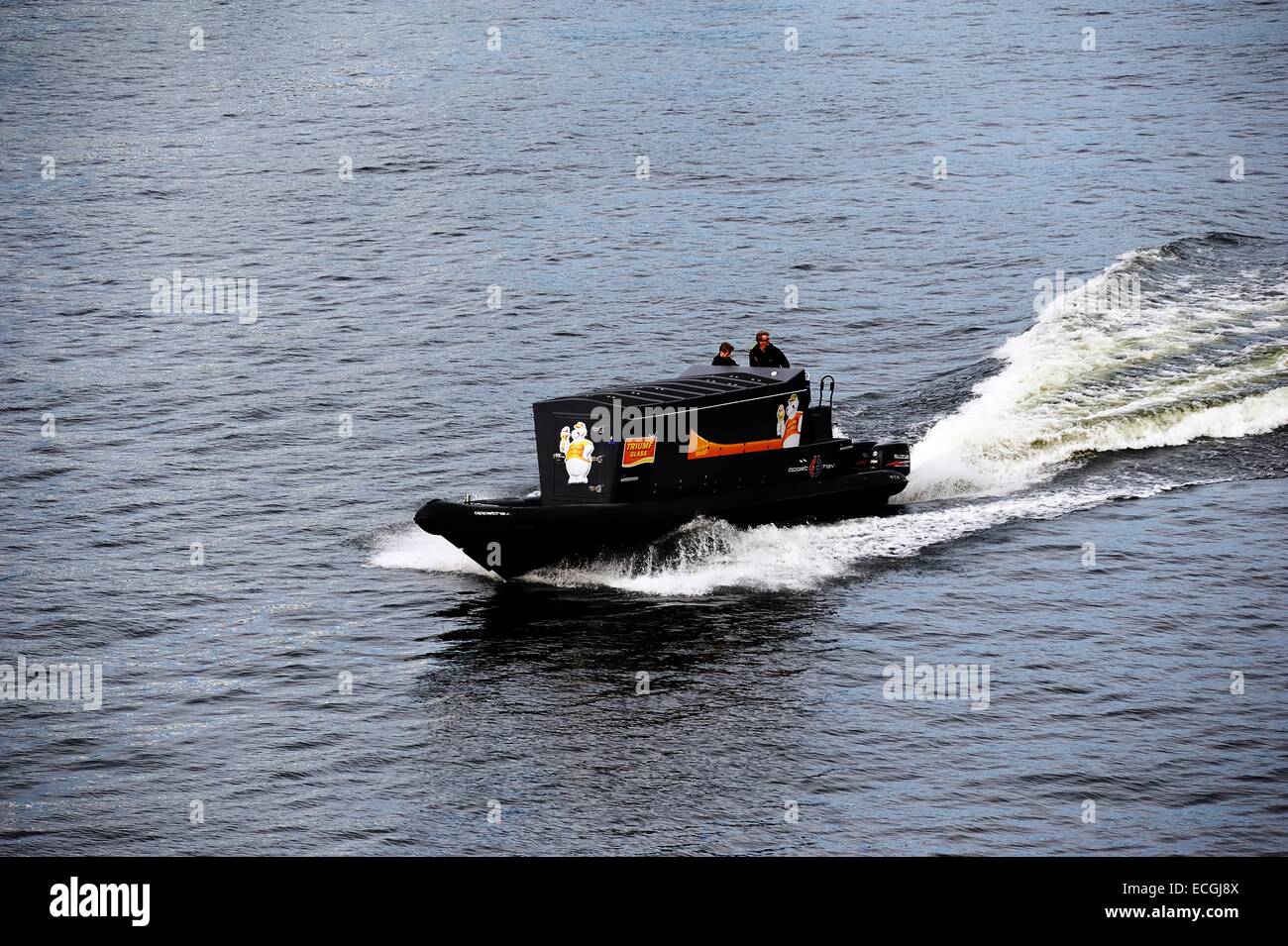 "Triumf Glass" Speed Boat at Sea Stock Photo - Alamy