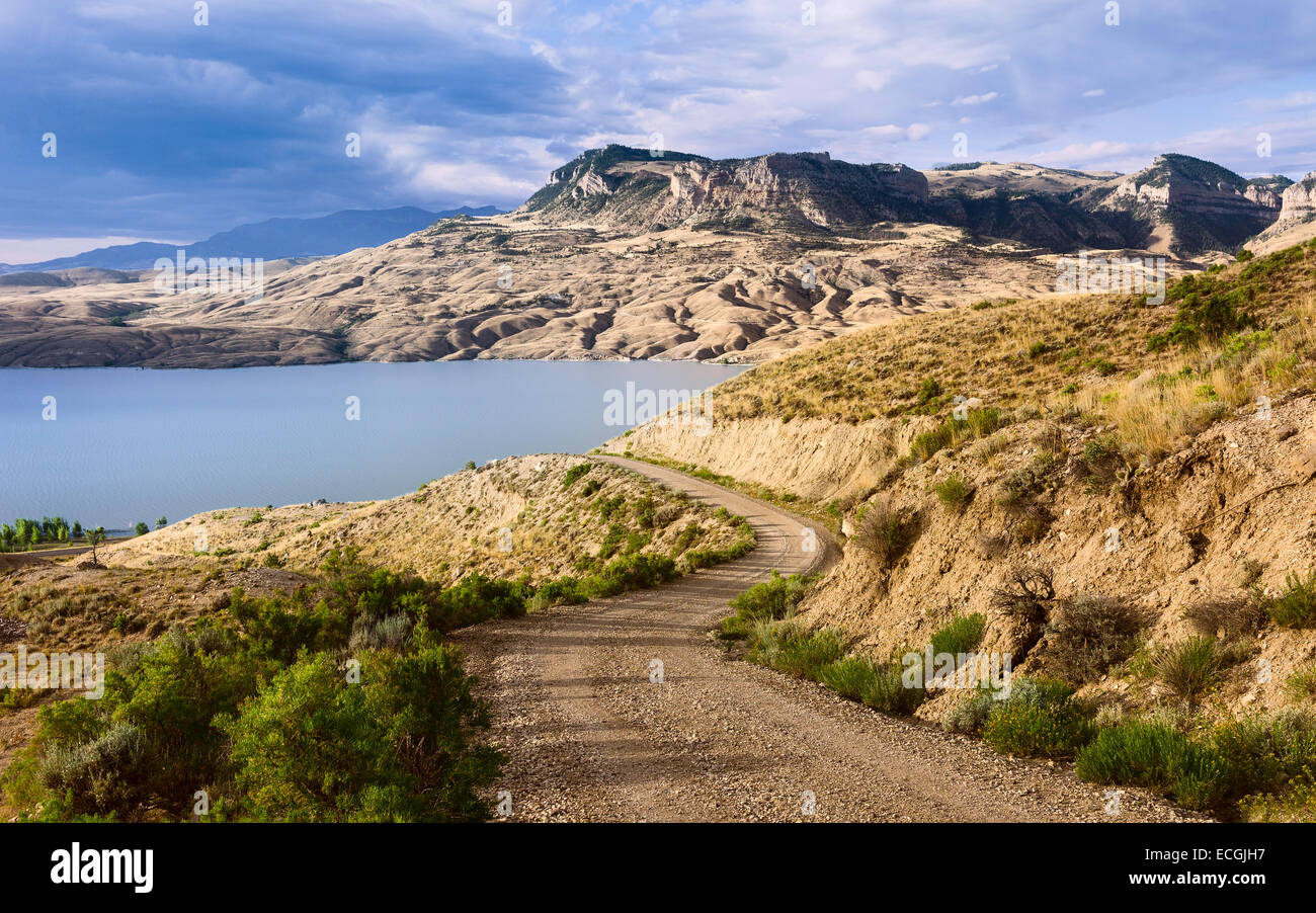 The rugged undulating landscape of Buffalo Bill State park showing the ...