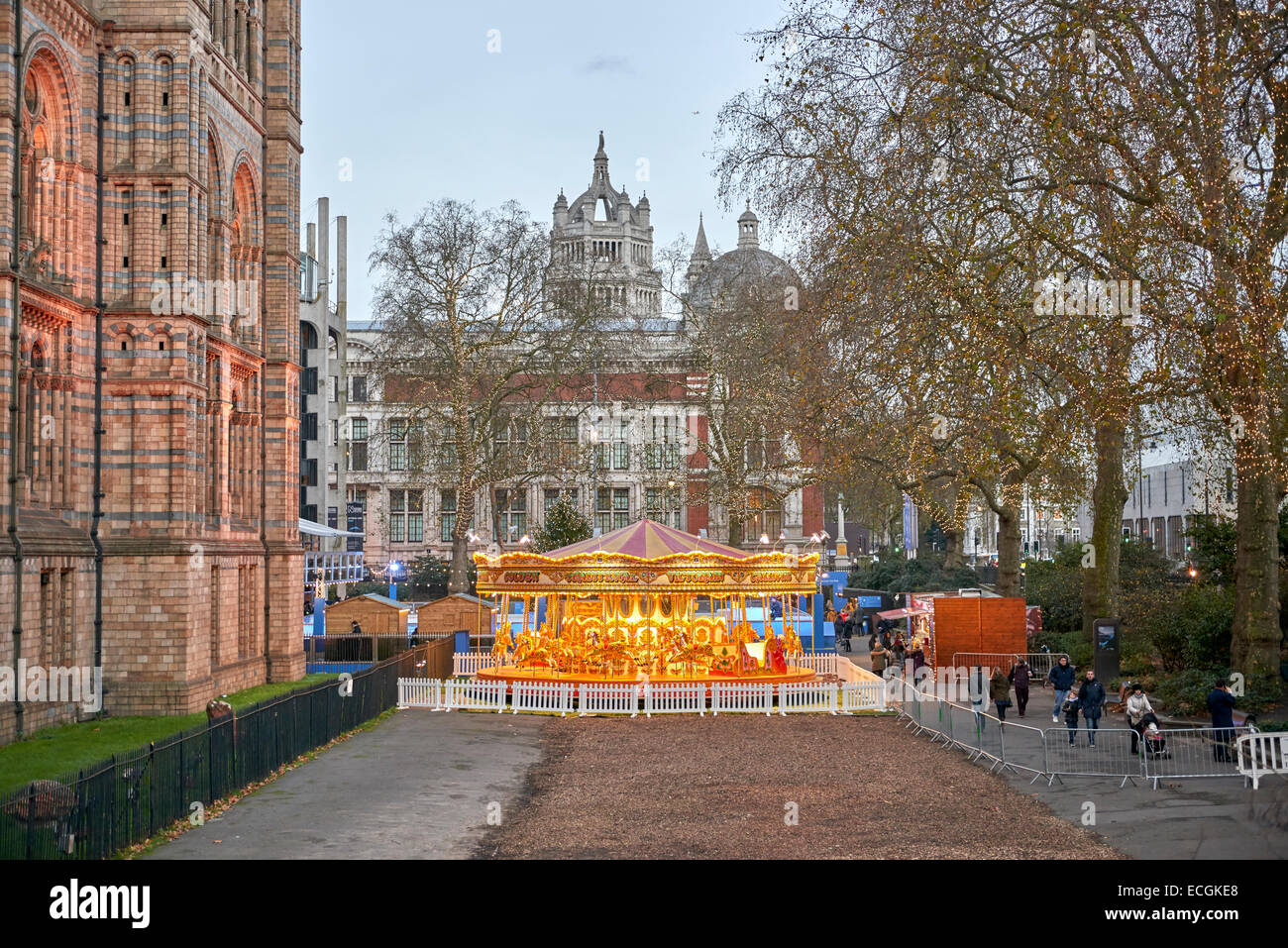 LONDON, UK - DECEMBER 11: Traditional Victorian carousel in the ...