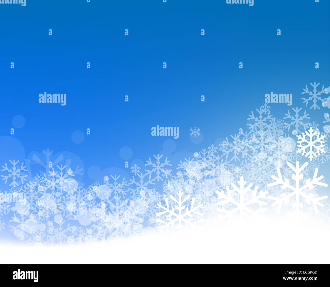 Vector illustration of abstract winter background with snowflakes Stock ...