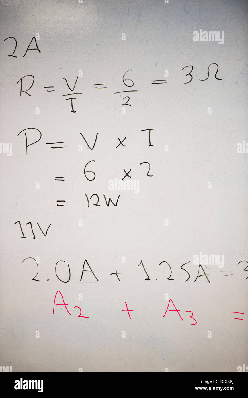 equations (Ohm's Law and Watt's Law on electricity, voltage and ...