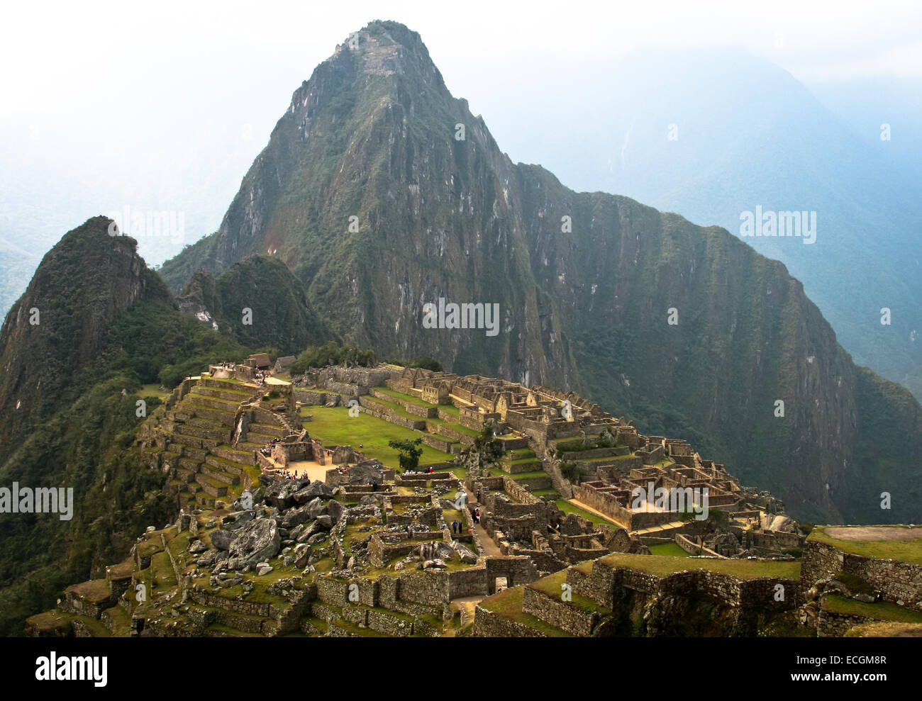 Machu Picchu, with Wayna Picchu behind it, Peru Stock Photo - Alamy