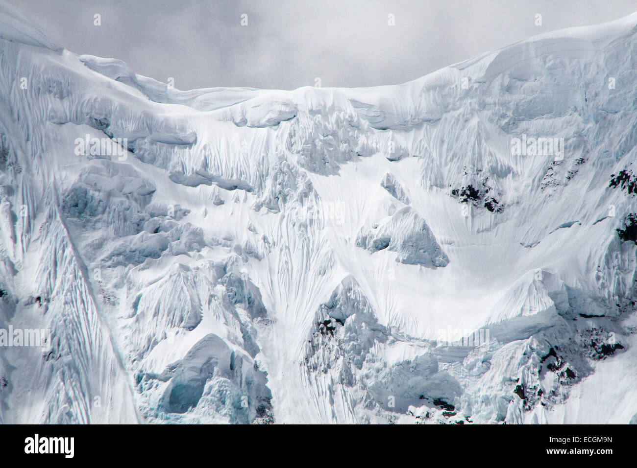 Epic Snow and Ice Formations in Peru's Andes Mountains Stock Photo - Alamy