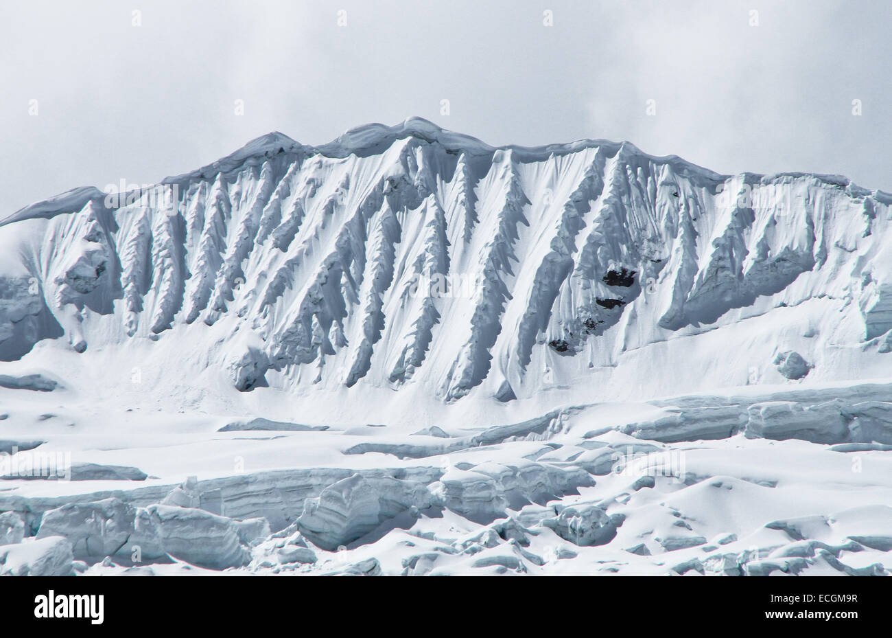 Epic Snow and Ice Formations (including flutings and cornices) in Peru ...