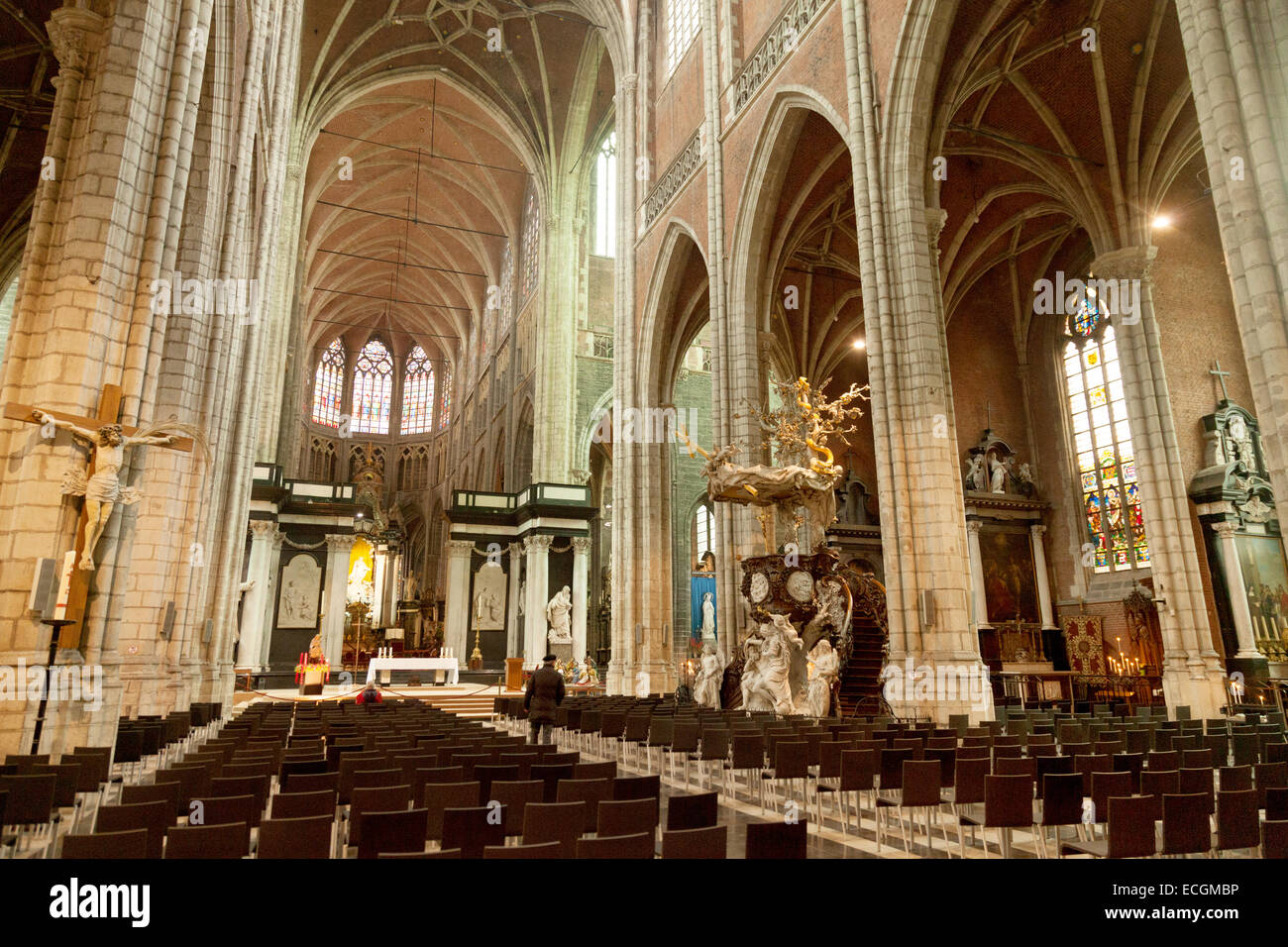Interior, St Bavo's Cathedral, Ghent, Belgium Stock Photo - Alamy