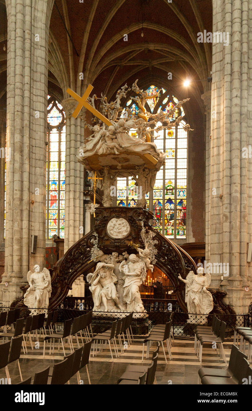Interior, St Bavo's Cathedral, Ghent, Belgium Stock Photo - Alamy