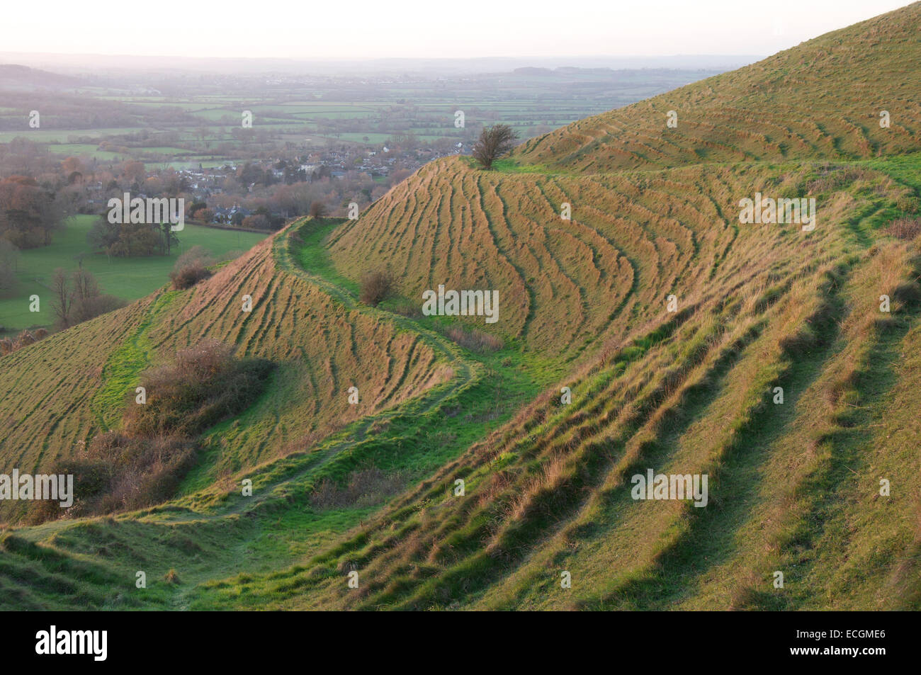 Prehistoric Britain. The ramparts and ditches of the ancient Iron Age ...
