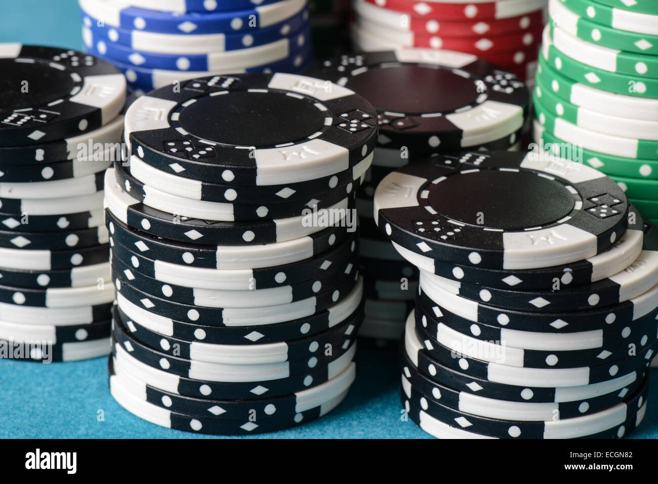 Stacked Poker Chips Stock Photo - Alamy