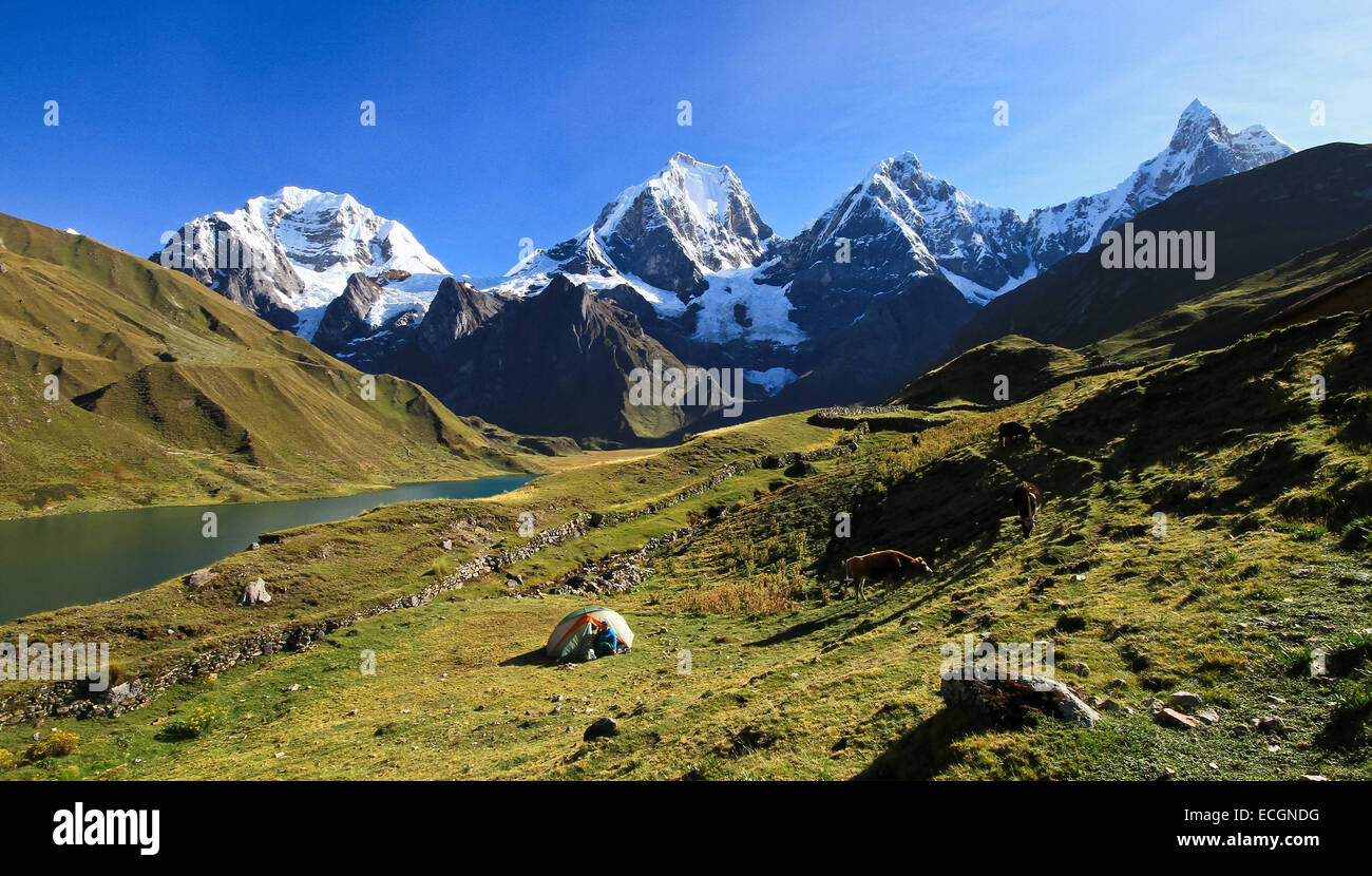 Massive Mountains of the Cordillera Huayhuash, Peru Stock Photo - Alamy