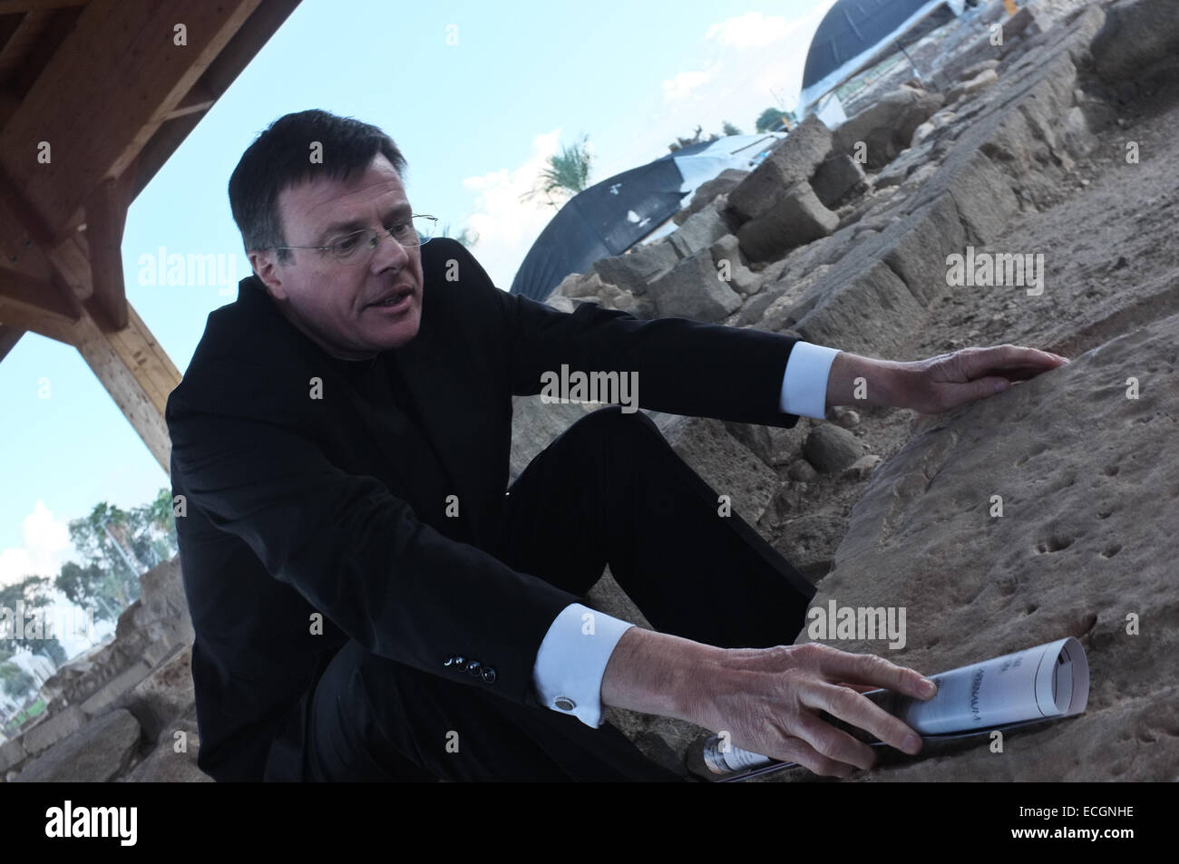 Jerusalem, Israel. 14th December, 2014. Father EAMON KELLY, Vice Charge ...
