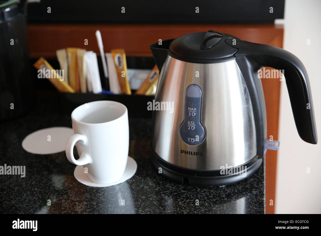 empty mug electric water kettle Stock Photo - Alamy