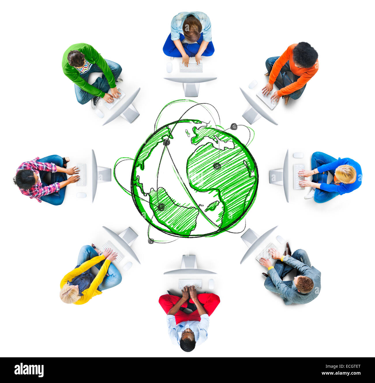 People Social Networking and Computer Network Concepts Stock Photo - Alamy