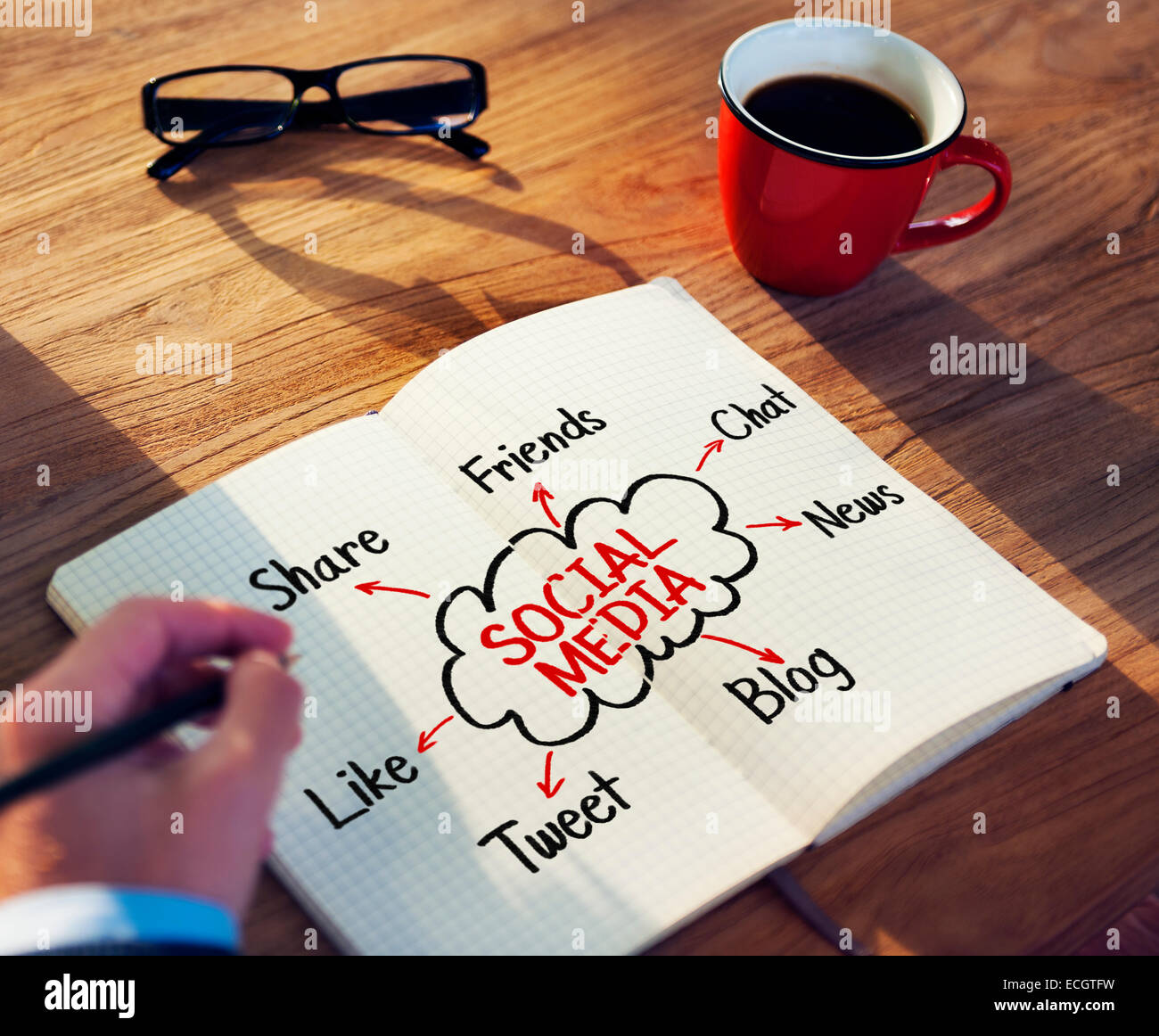 Media writing hi-res stock photography and images - Alamy