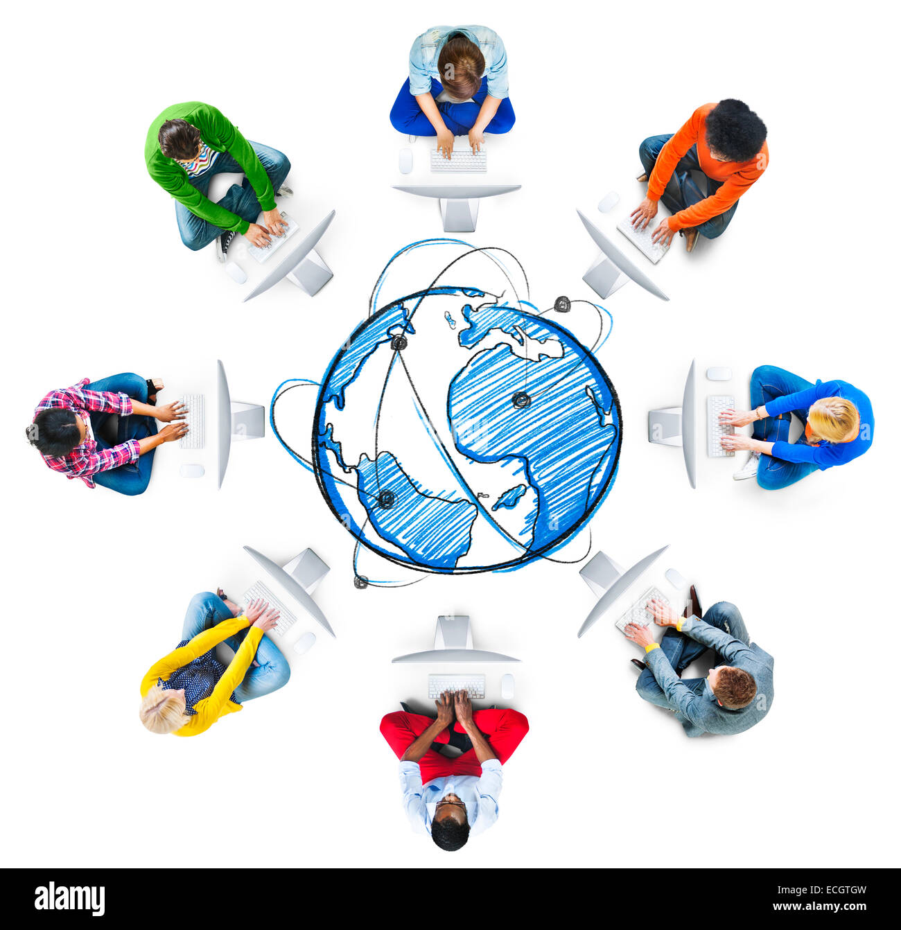 People Social Networking and Computer Network Concepts Stock Photo - Alamy