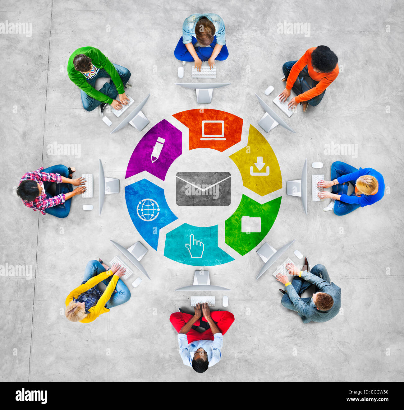 People Social Networking and E-Mail Concept Stock Photo - Alamy