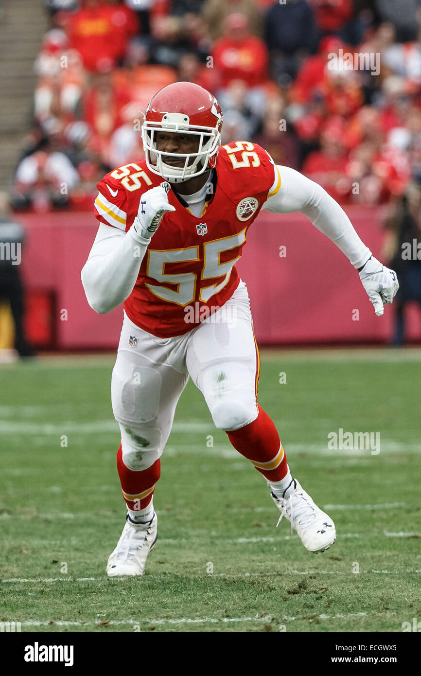 Kansas City, MO, USA. 14th Dec, 2014. Kansas City Chiefs linebacker Dee ...