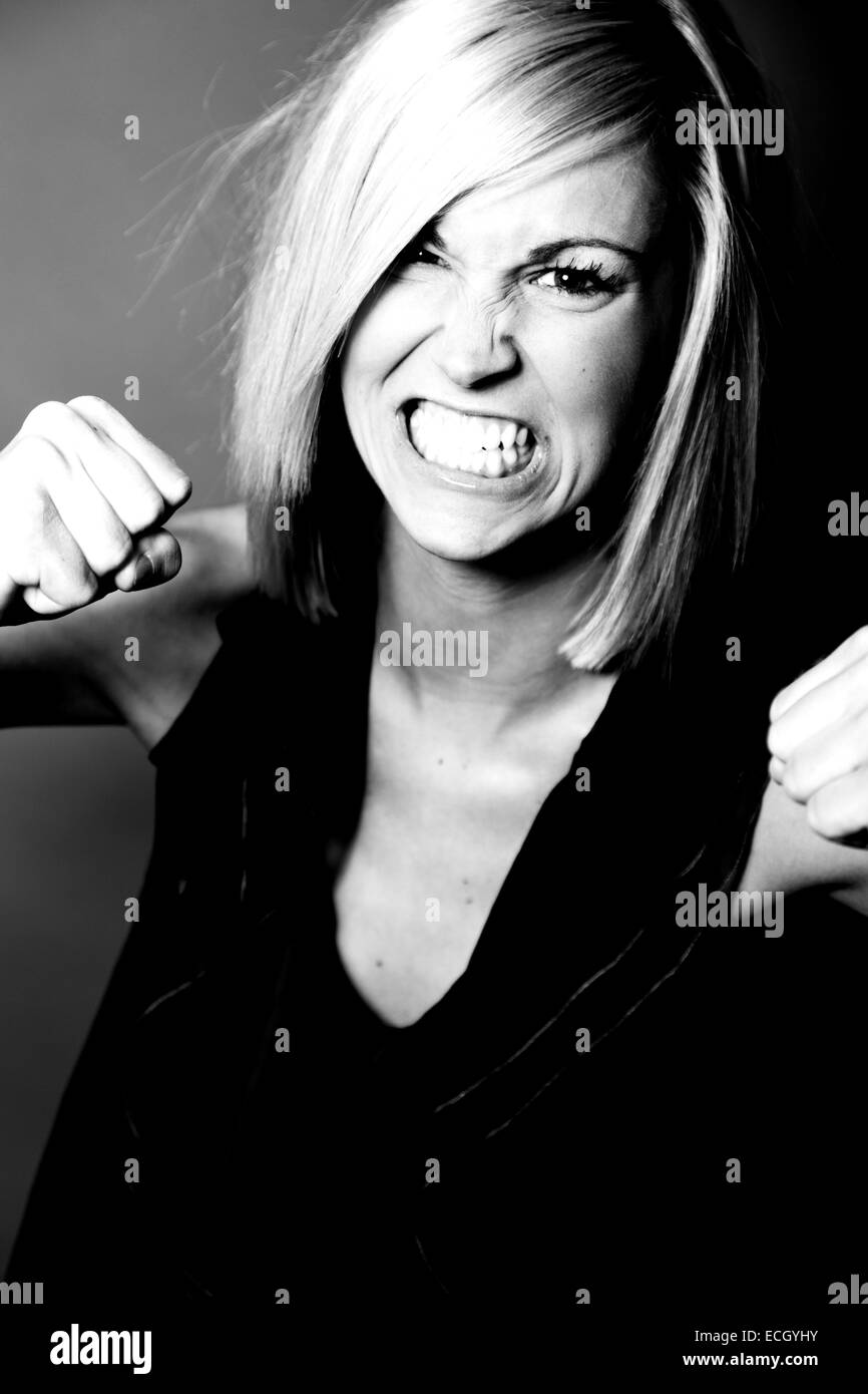angry young woman Stock Photo - Alamy