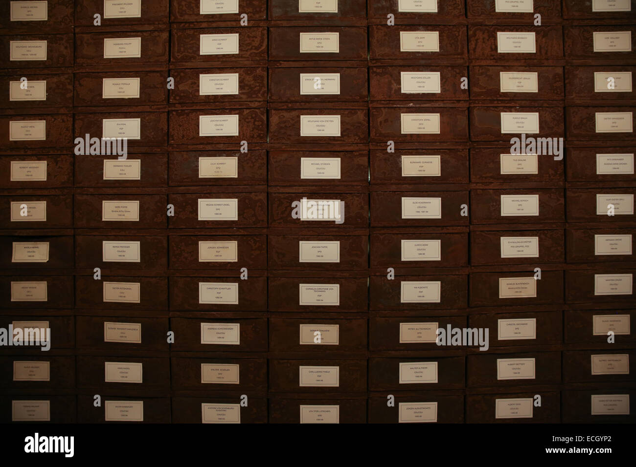 berlin Reichstag parliament building basement interior box Stock Photo ...