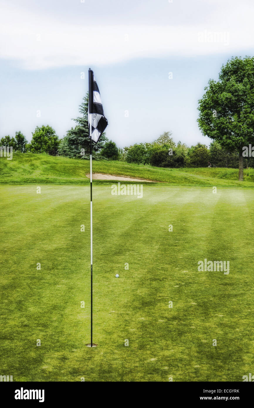 pin at golf course Stock Photo - Alamy