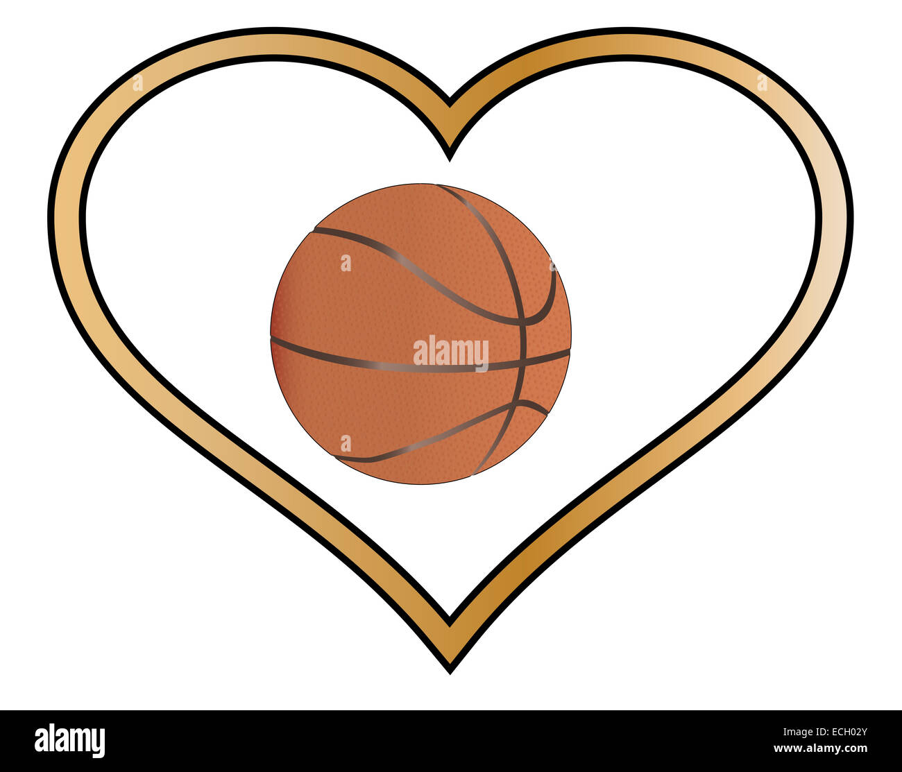 Basketball heart hi-res stock photography and images - Alamy