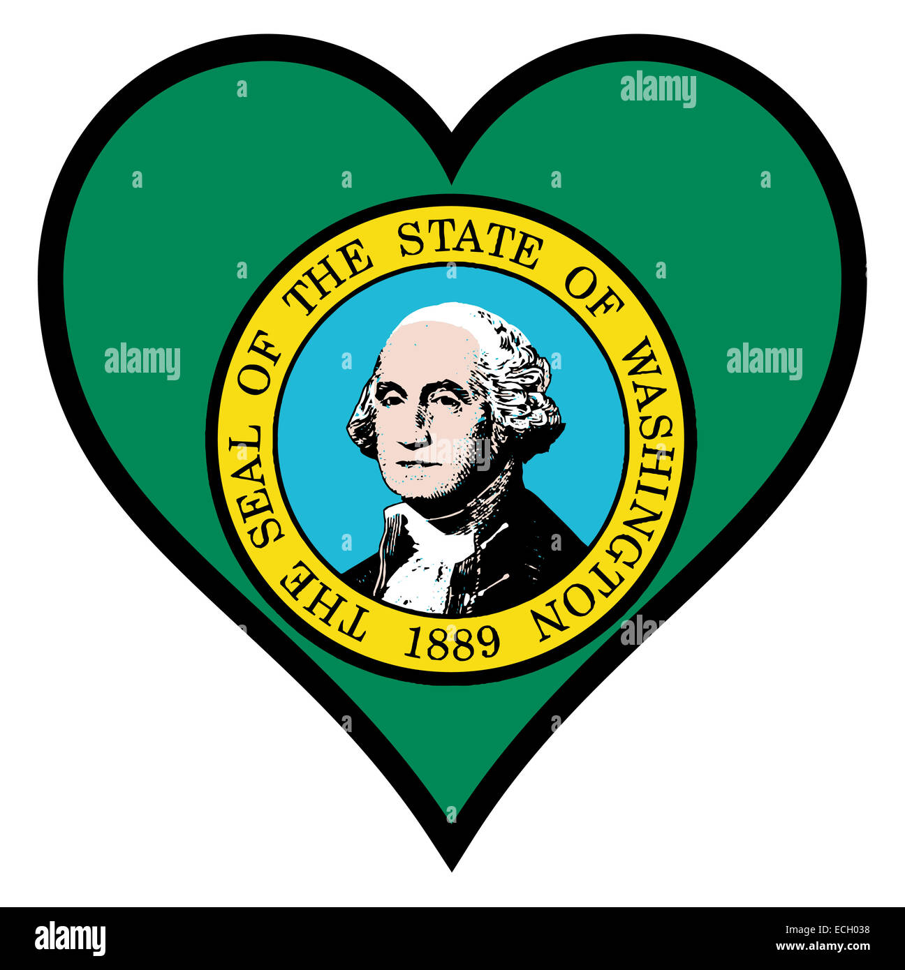 Washington flag united states Cut Out Stock Images & Pictures - Alamy