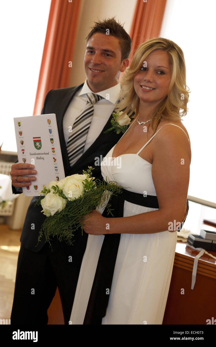 bridal couple at civil marriage Stock Photo - Alamy