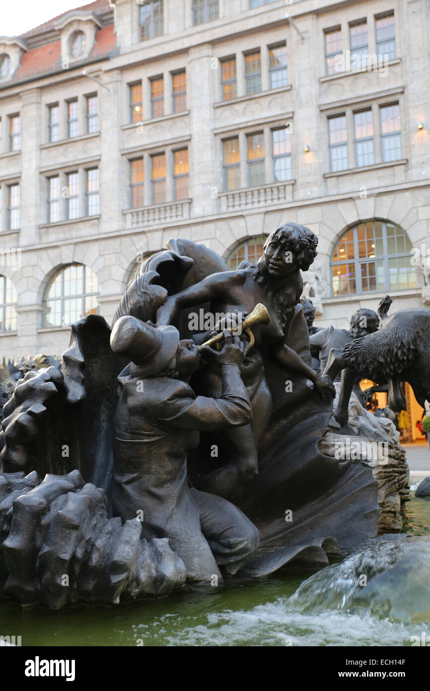 Nuremberg merry fountain statue symbol Stock Photo - Alamy