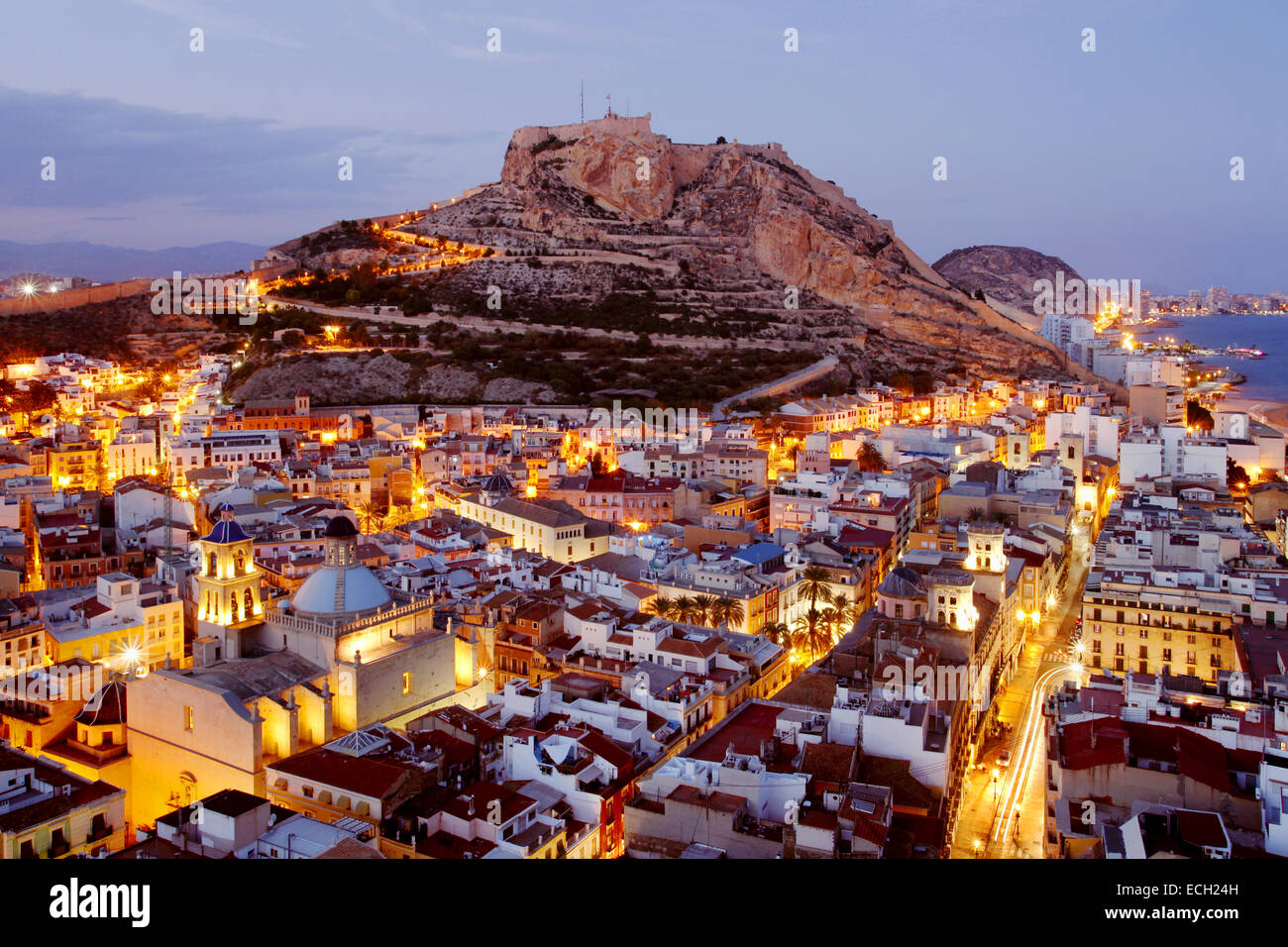 Castillo De Santa Barbara, Mount Benacantil, Alicante, Spain, Europe ...