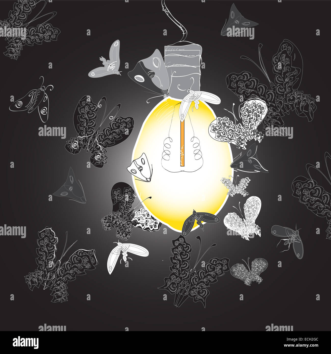 Insects flying around lamp hi-res stock photography and images - Alamy