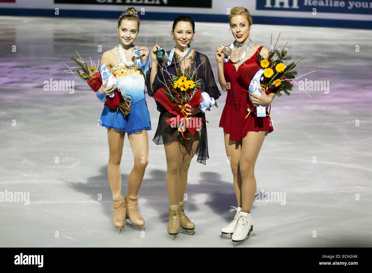 Barcelona, Spain. 13th Dec, 2014. (L-R) Elena Radionova, Elizaveta ...