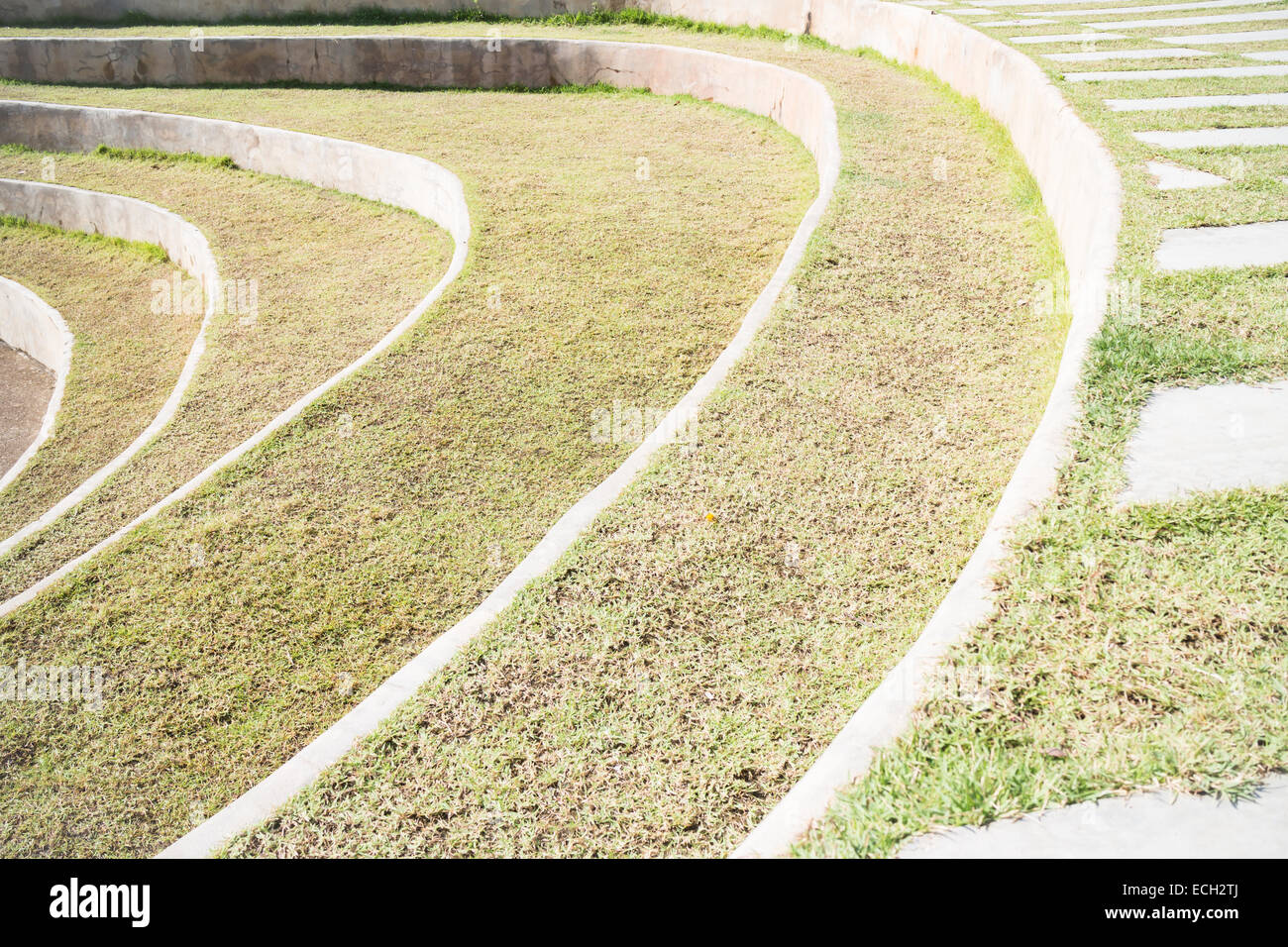 Playing field and walk path on grass, stock photo Stock Photo - Alamy