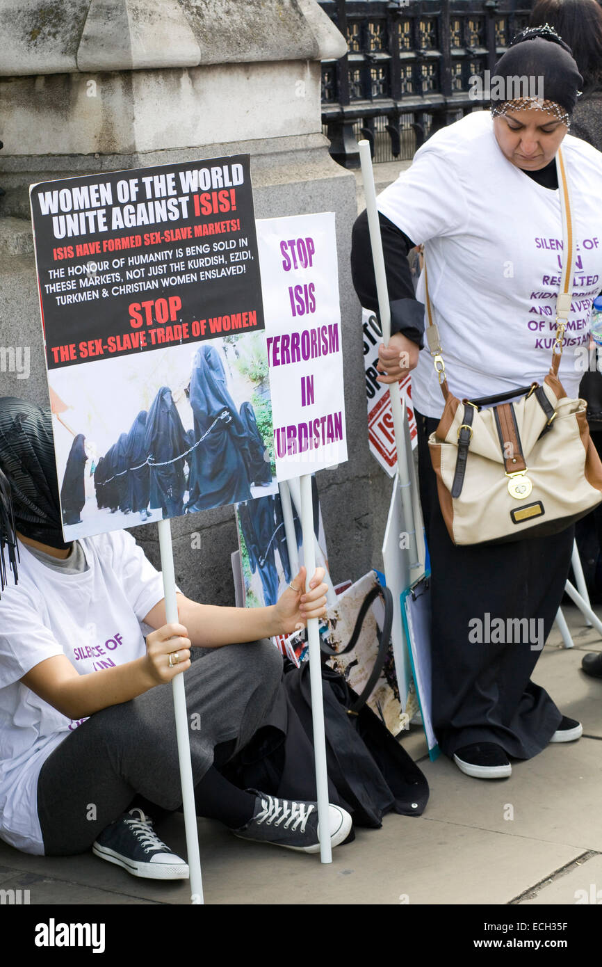 women of the world protest against isis Westminster London Stock Photo ...