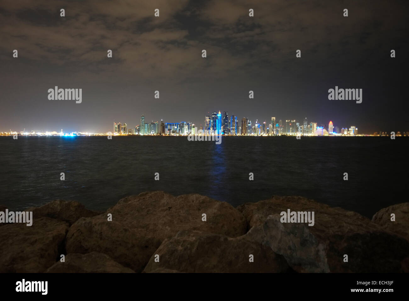 Skyscrapers in the Al Dafna district of West Bay of Doha capital of ...