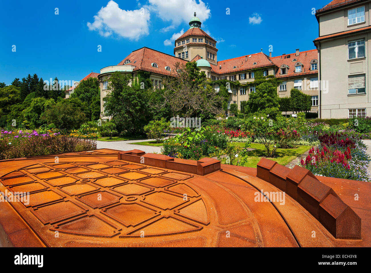 100th anniversary of the Botanic Garden, main building and a model of ...