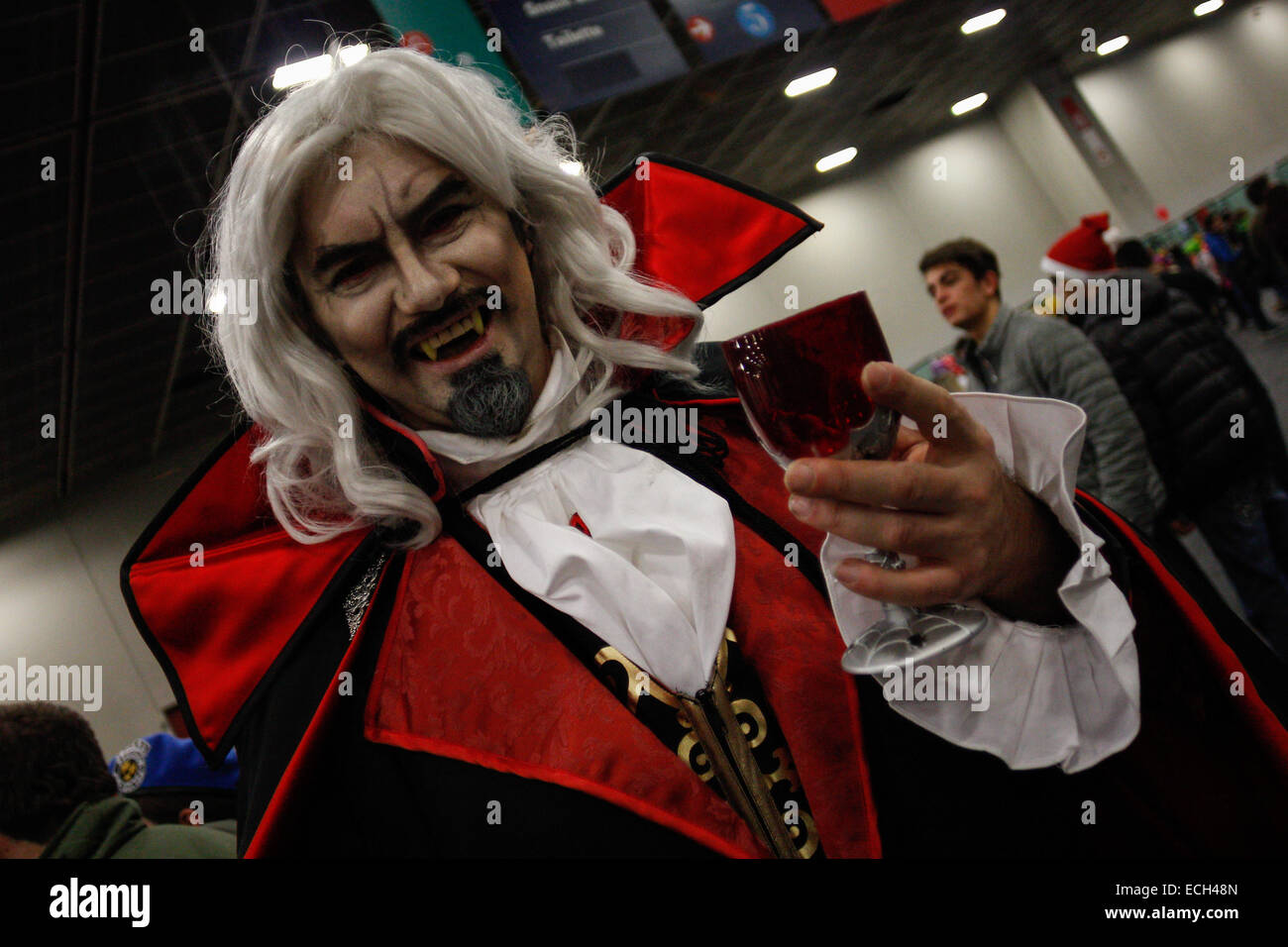 Vampire cosplayer, a winner of "Best Performance" on a day dedicated to ...