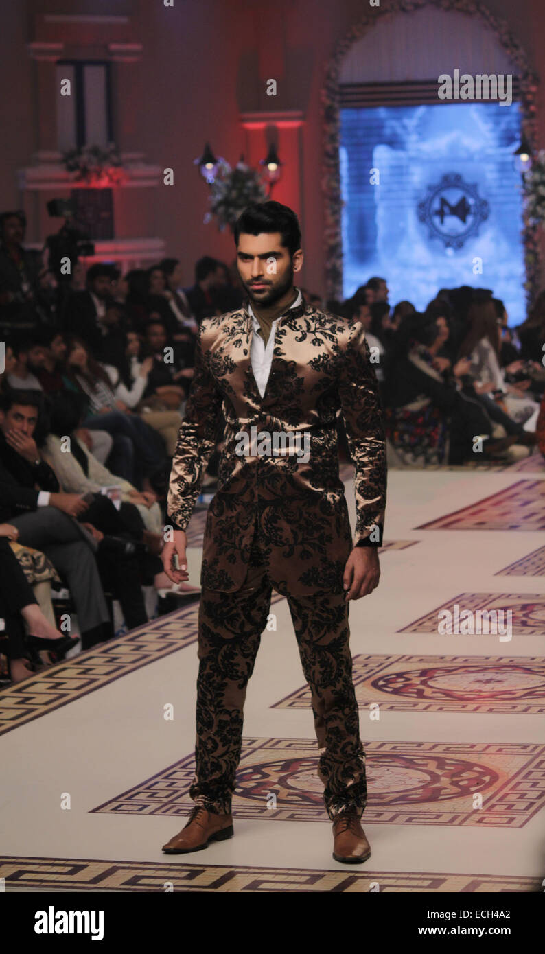 Pakistani model presents the creations of Pakistani designers Samreen ...