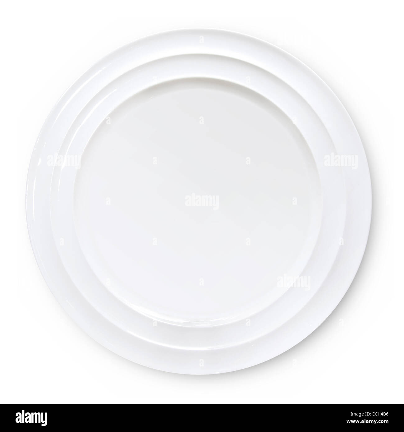 Empty plate isolated on white Stock Photo - Alamy