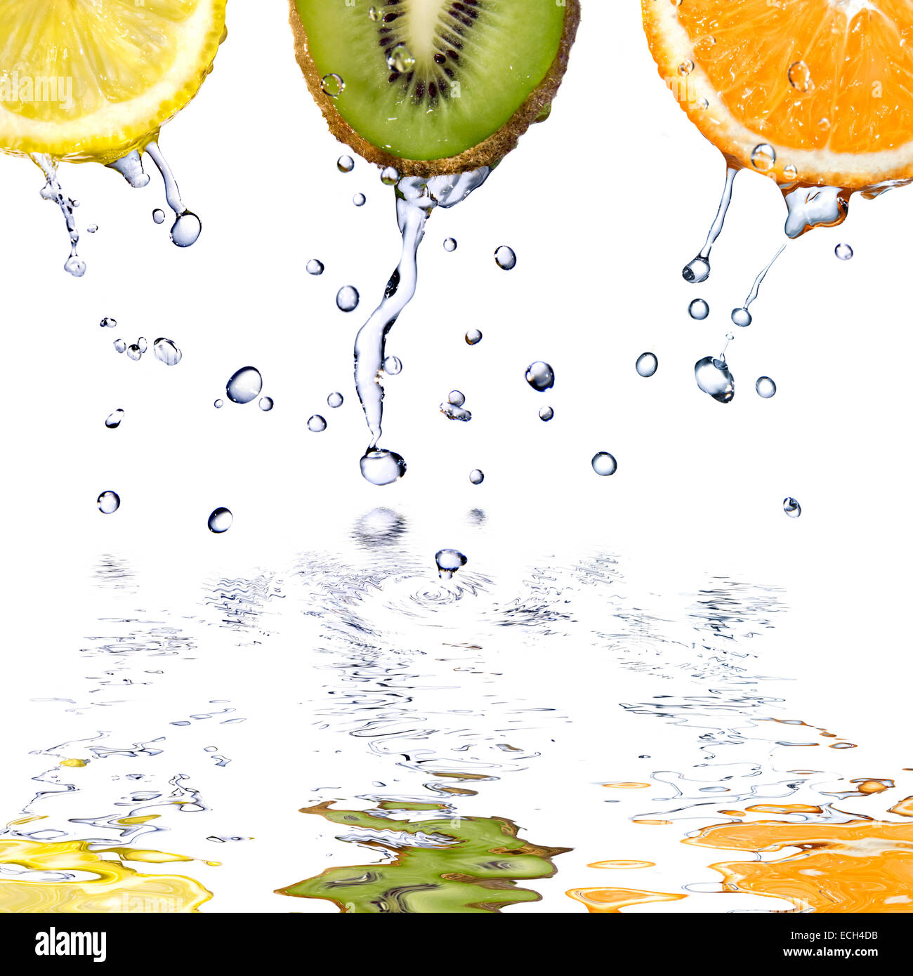 fresh water drops on fuits isolated on white Stock Photo - Alamy