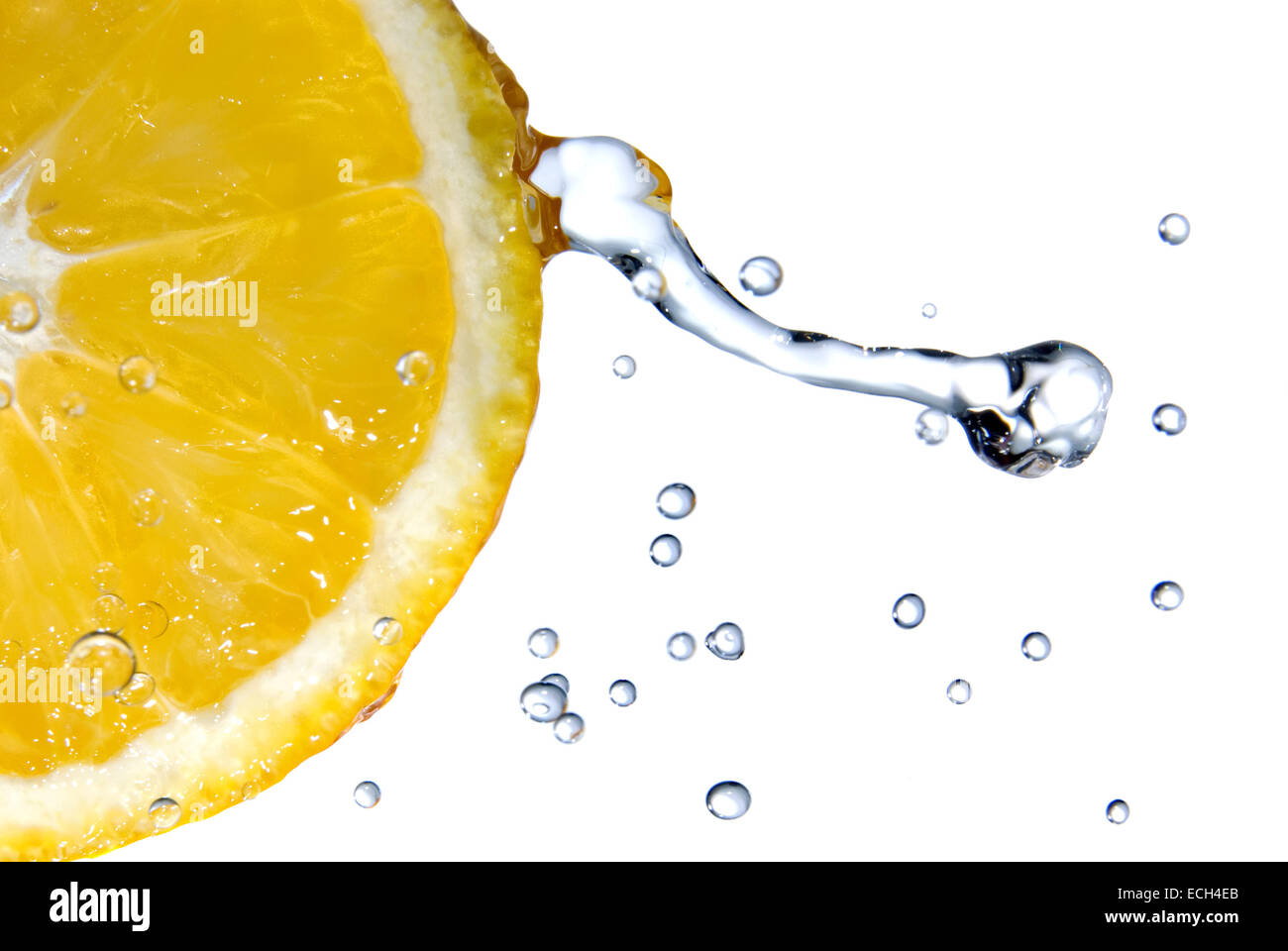 fresh water drops on lemon isolated on white Stock Photo - Alamy
