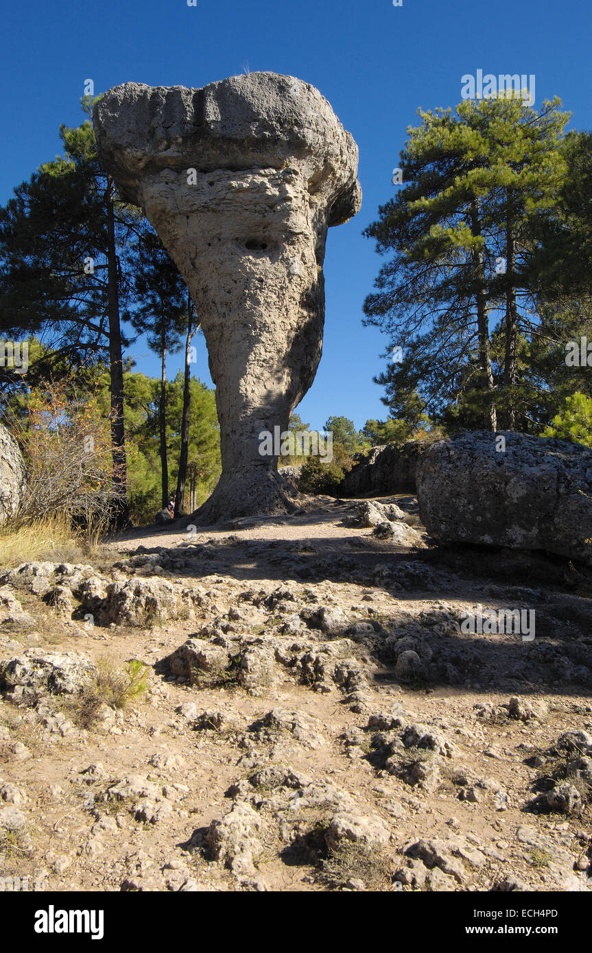 El Tormo Alto rock formation at the Enchanted City, La Ciudad Encantada ...