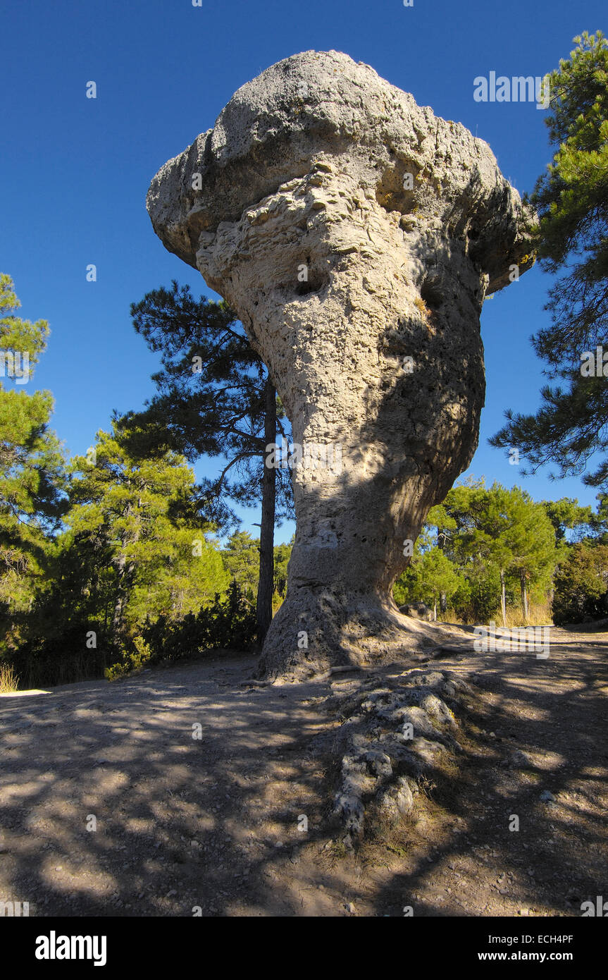 El Tormo Alto rock formation at the Enchanted City, La Ciudad Encantada ...