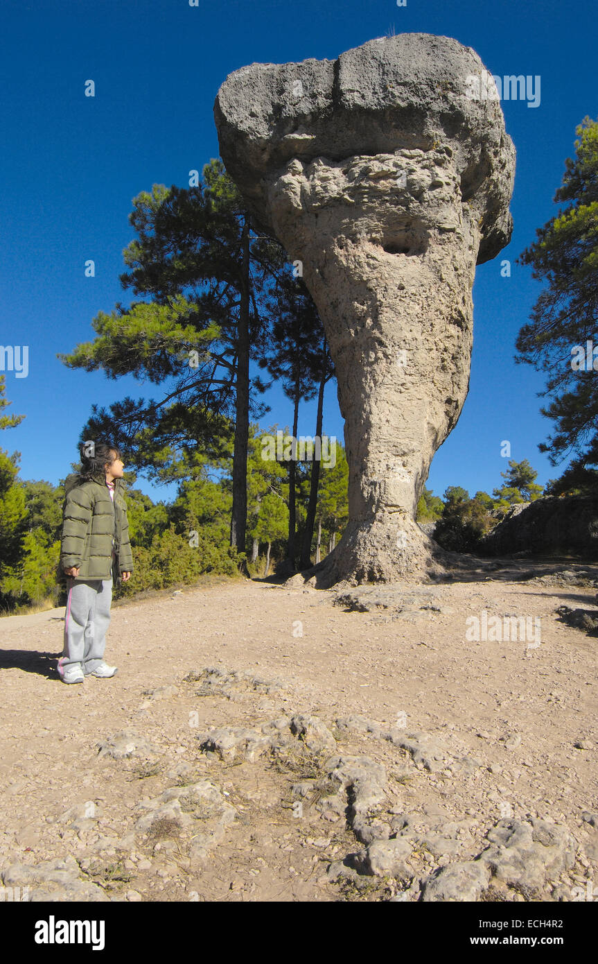 El Tormo Alto rock formation at the Enchanted City, La Ciudad Encantada ...