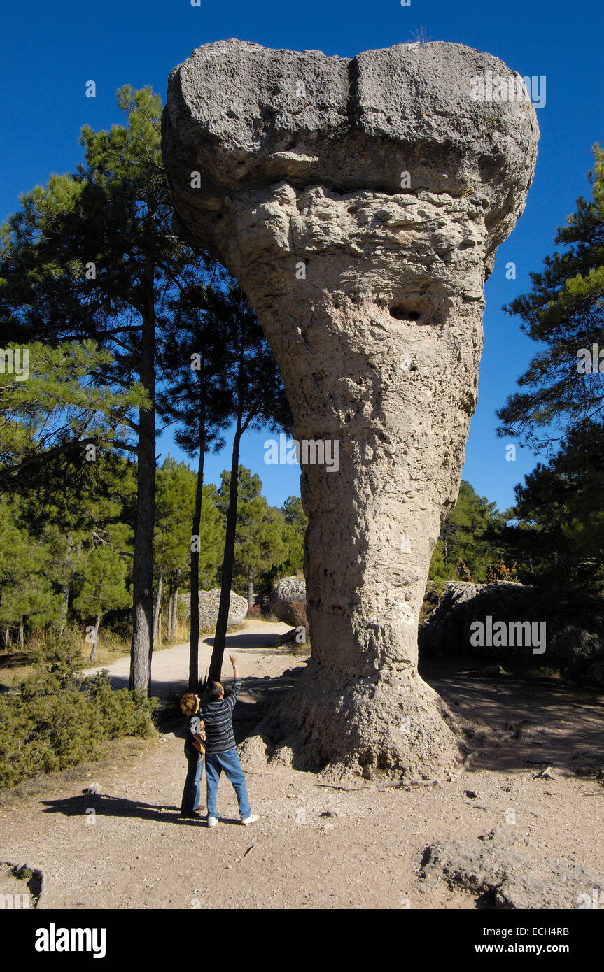 El Tormo Alto rock formation at the Enchanted City, La Ciudad Encantada ...
