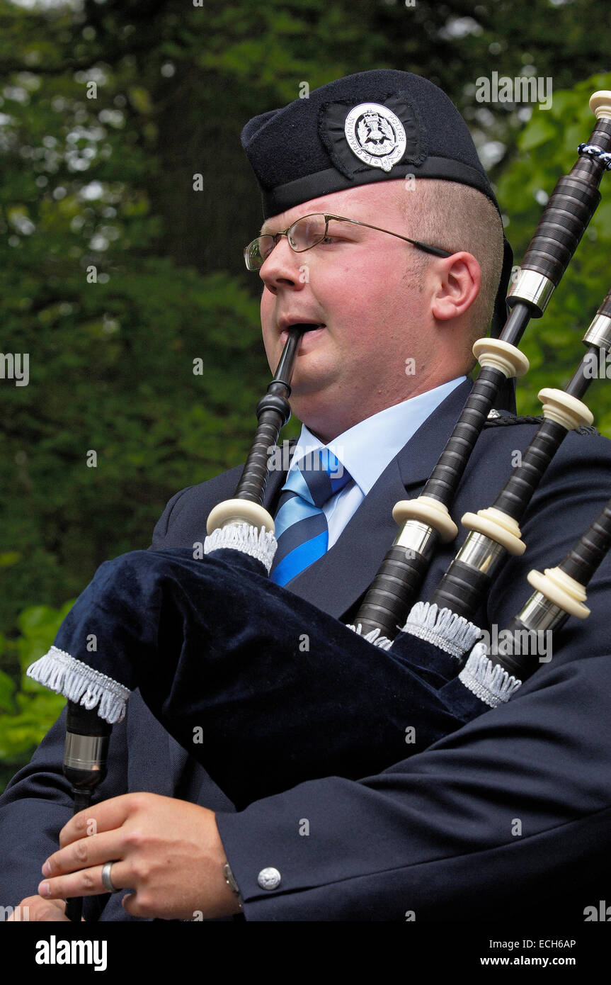 The Grampian Police Pipe Band at Balmoral Castle, Aberdeenshire ...
