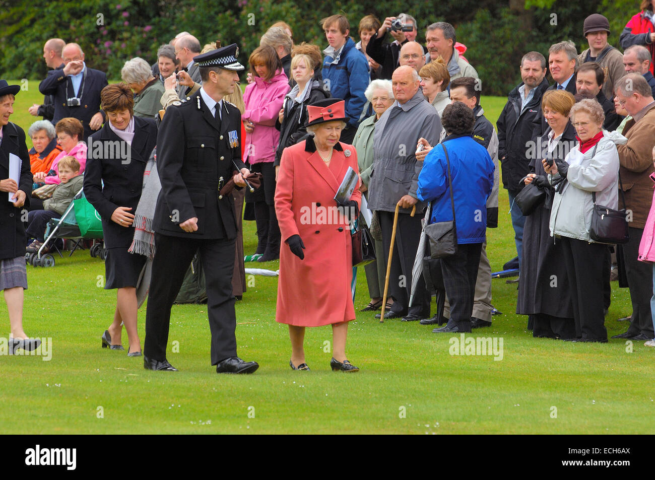 Queen Elizabeth II at Balmoral Castle, Aberdeenshire, Scotland, United ...