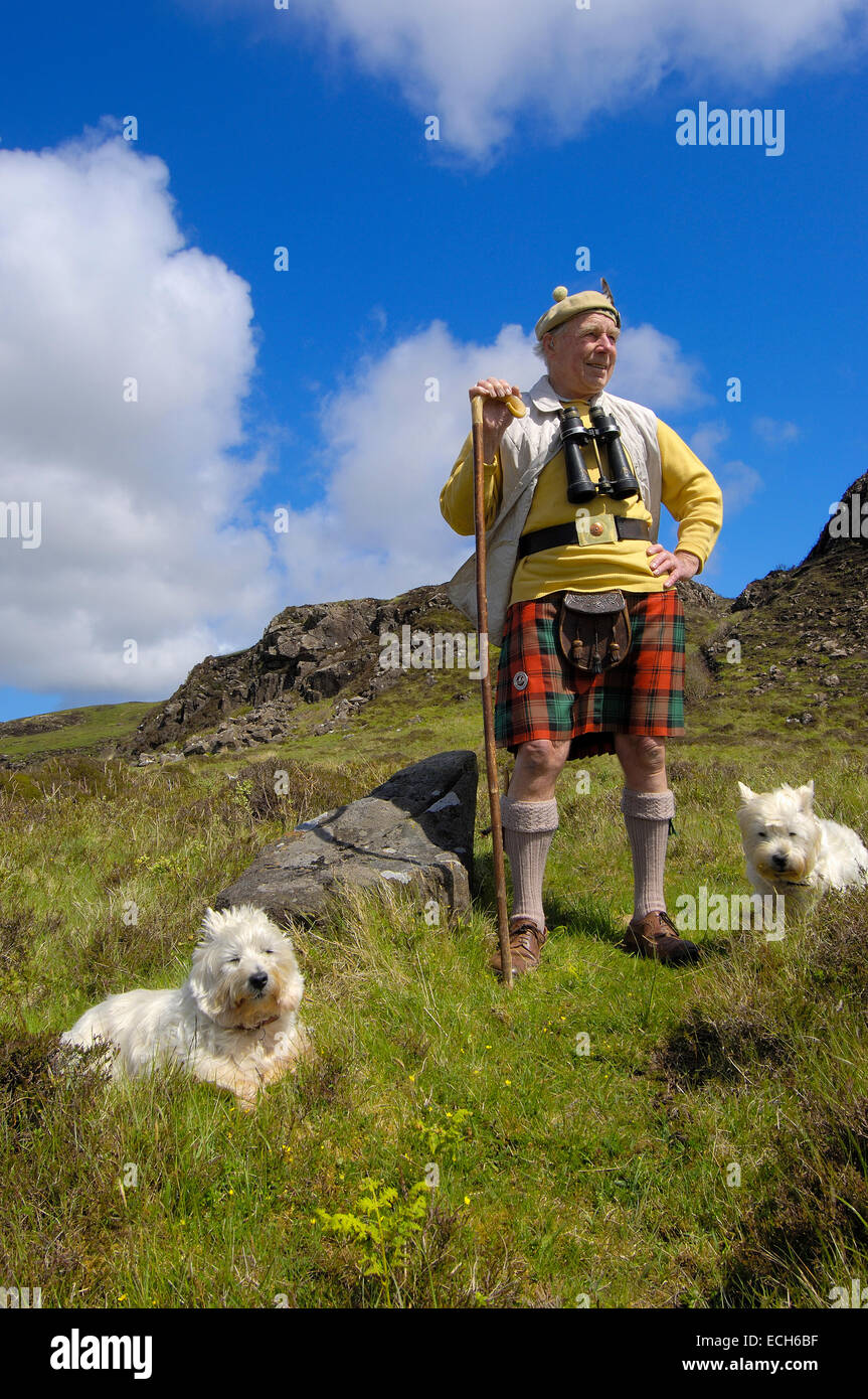 Scottish man at Dunvegan, Skye Island, Highlands region, Scotland ...