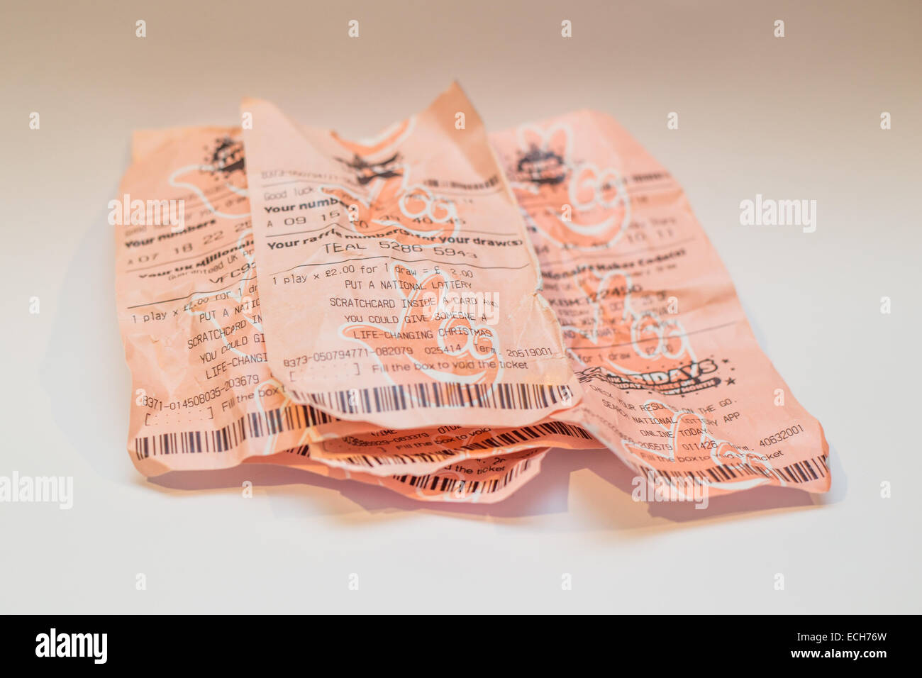 Losing lottery tickets Stock Photo - Alamy