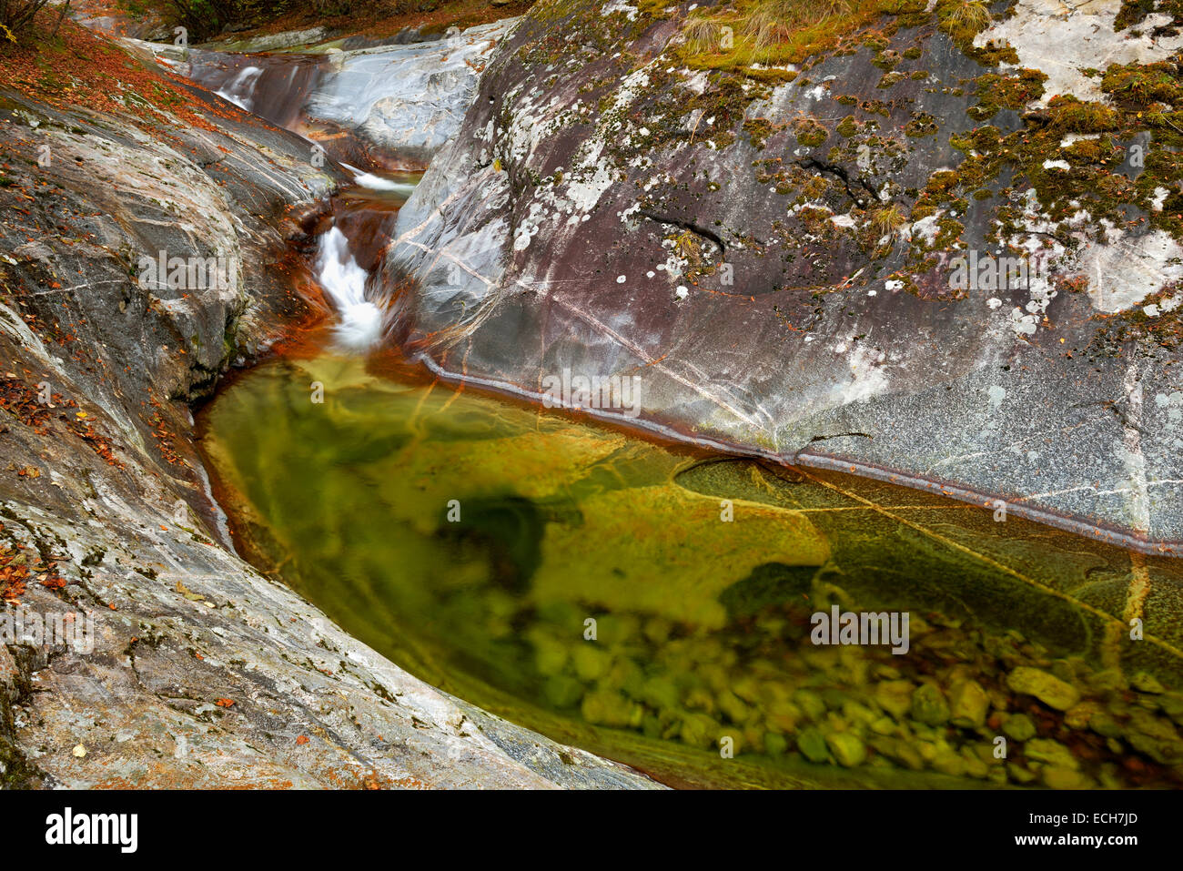 Wild river in autumn landscape, Heihe National Park, Qinling Mountain ...