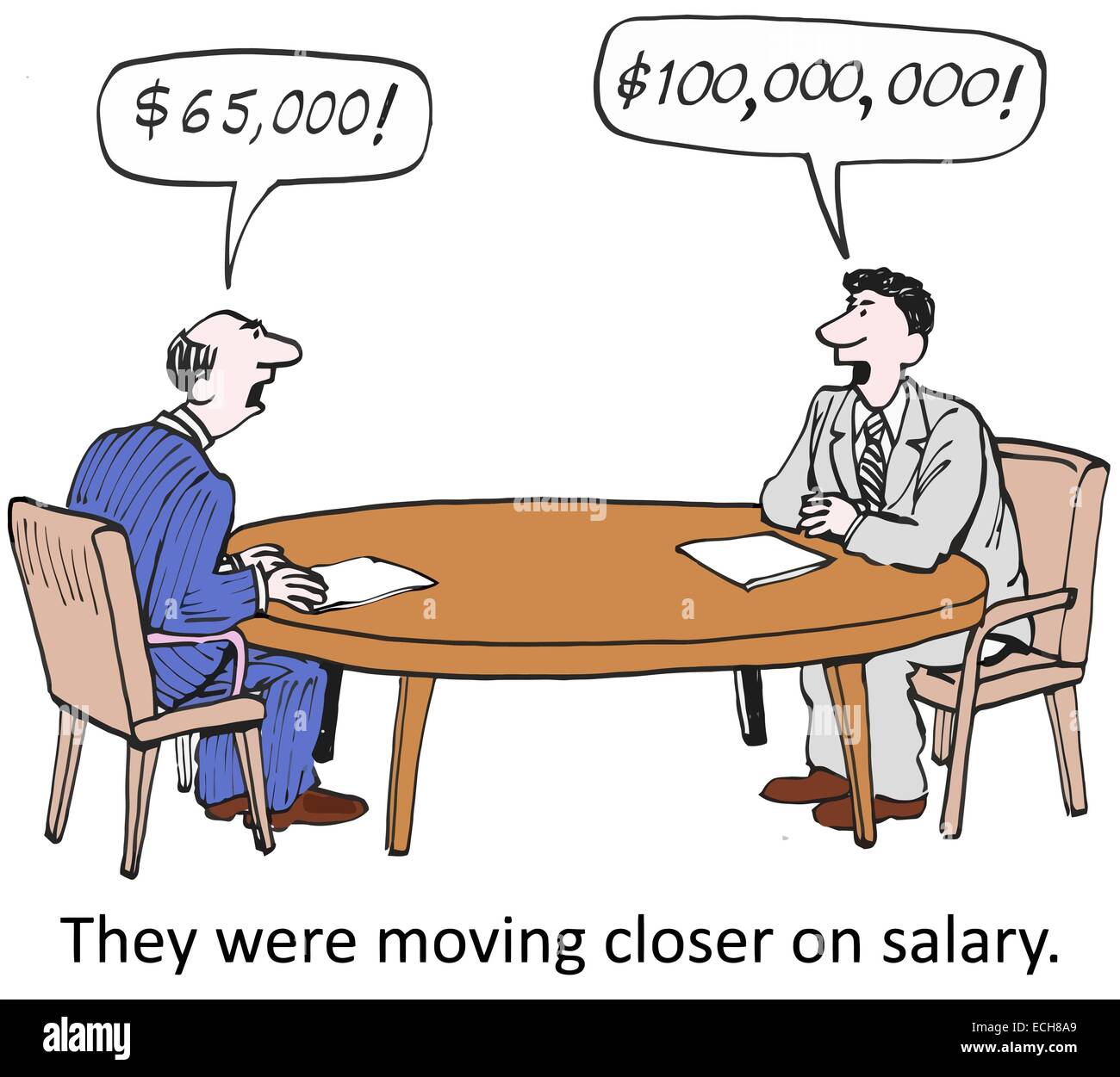 They were moving closer on salary Stock Vector Image & Art - Alamy