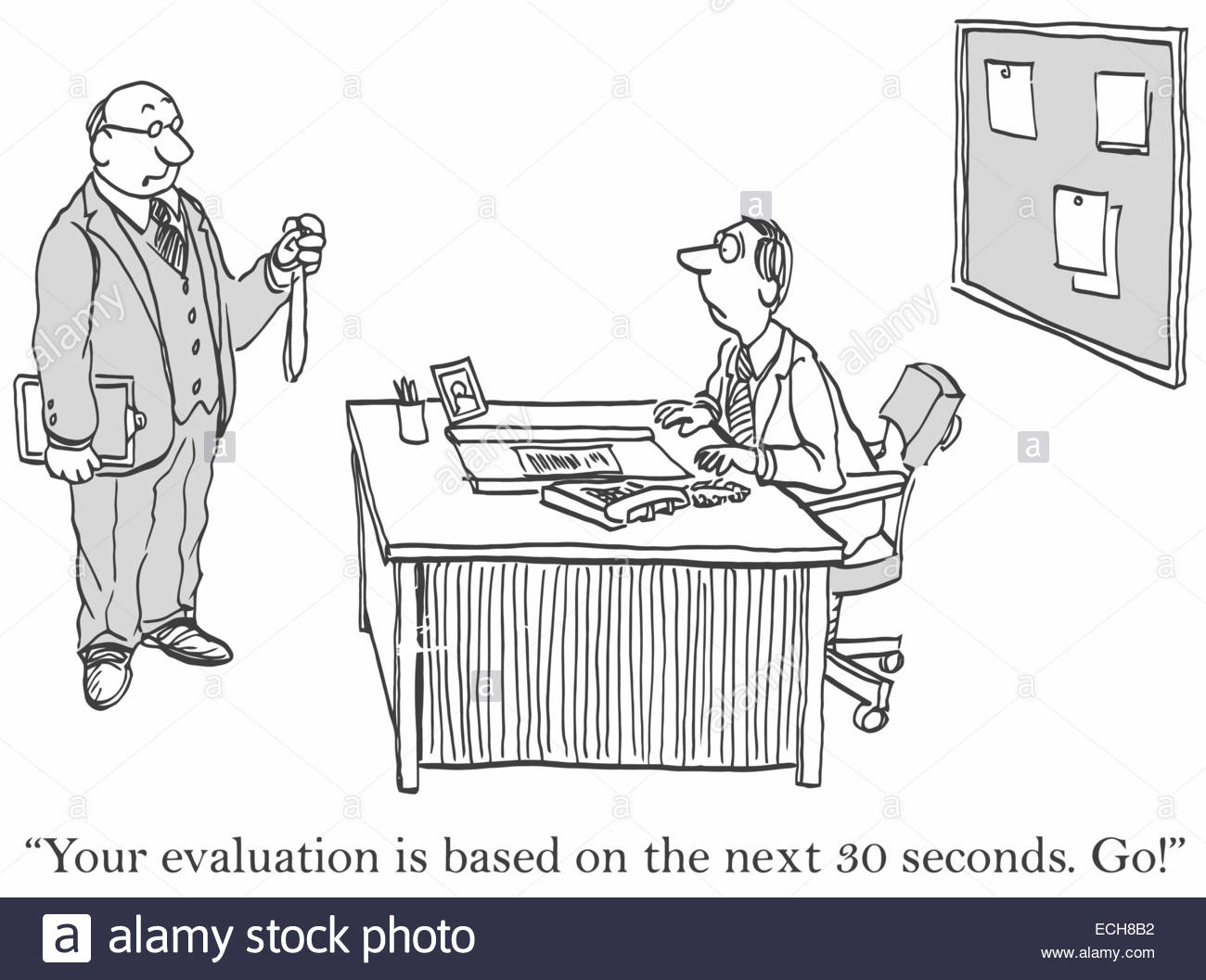 Performance Review Cartoon On Evaluation High Resolution Stock ...